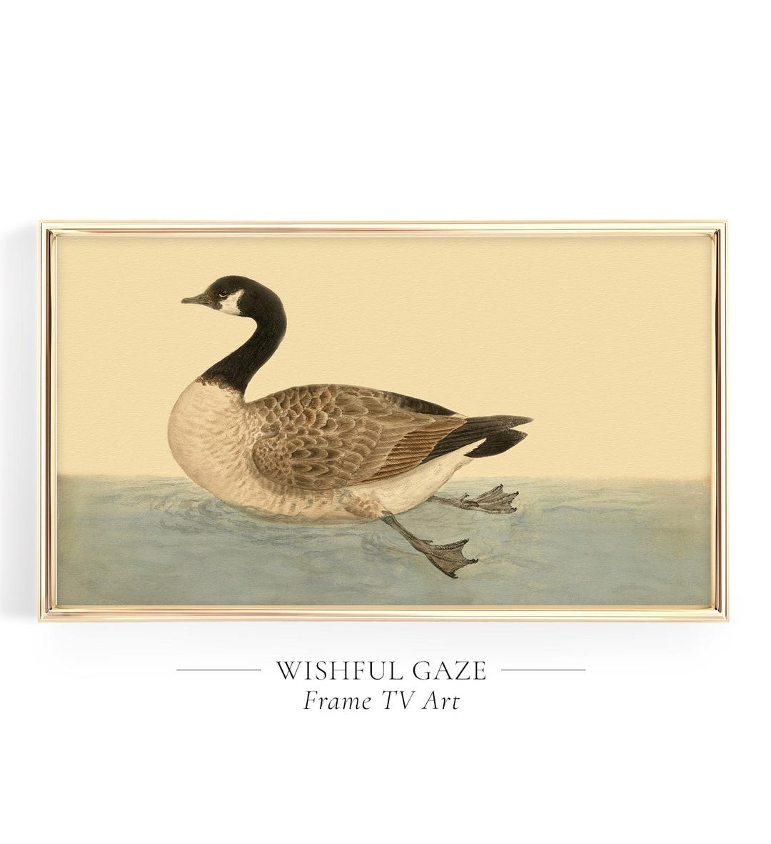 Samsung Frame TV Art Goose, Frame TV Vintage Bird Painting, Frame Tv ...