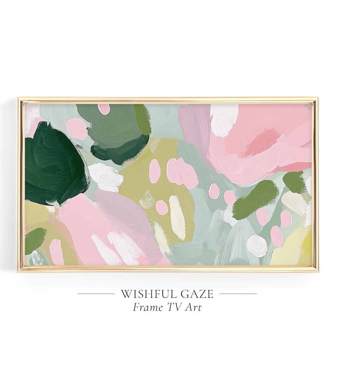 Samsung Frame TV Art Pastel Pink Abstract Painting, Frame TV Art ...