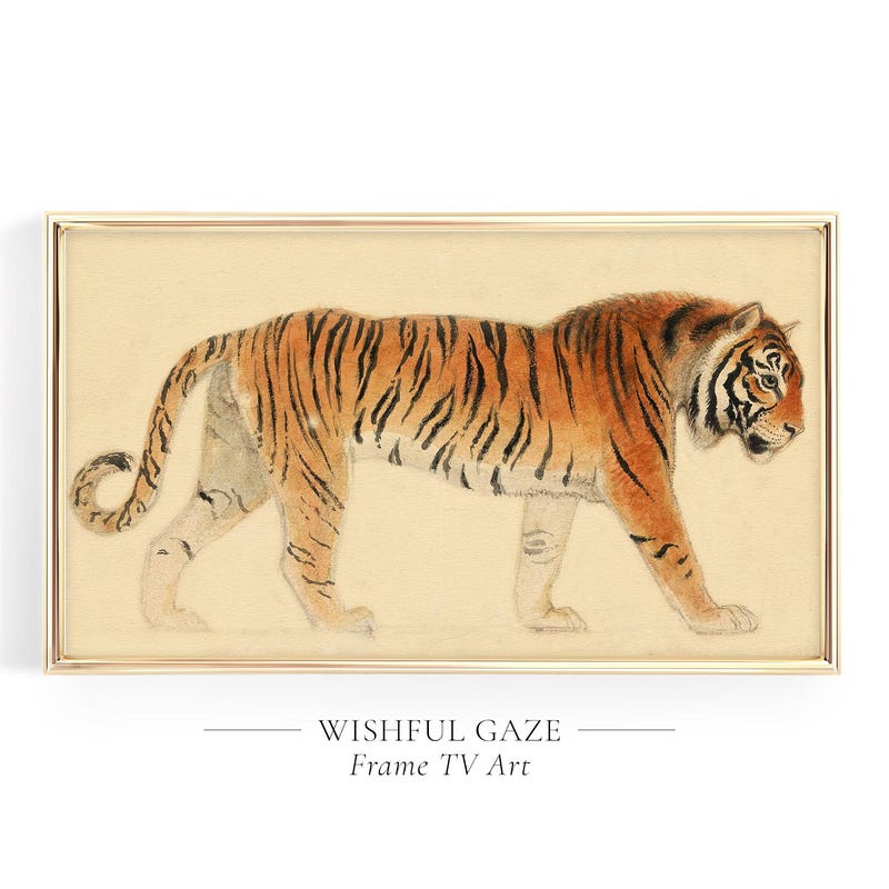 Tiger Frame Artwork - Etsy