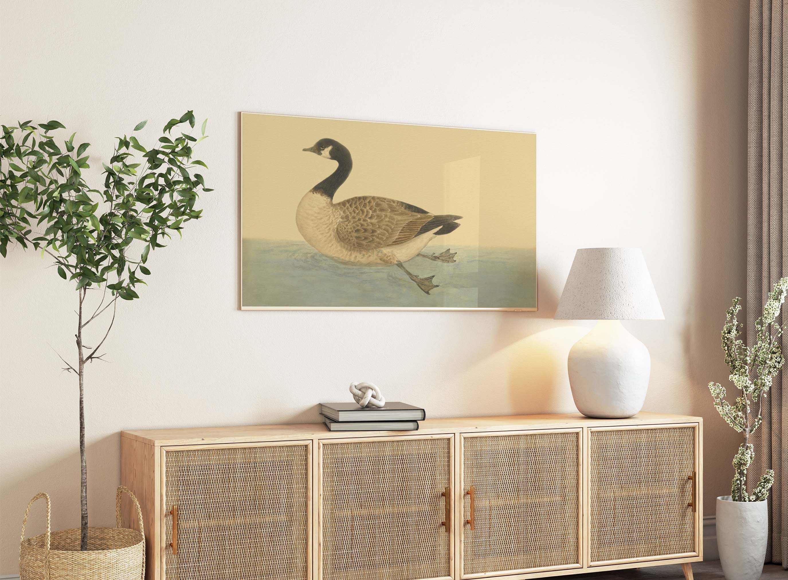 Samsung Frame TV Art Goose, Frame TV Vintage Bird Painting, Frame Tv ...