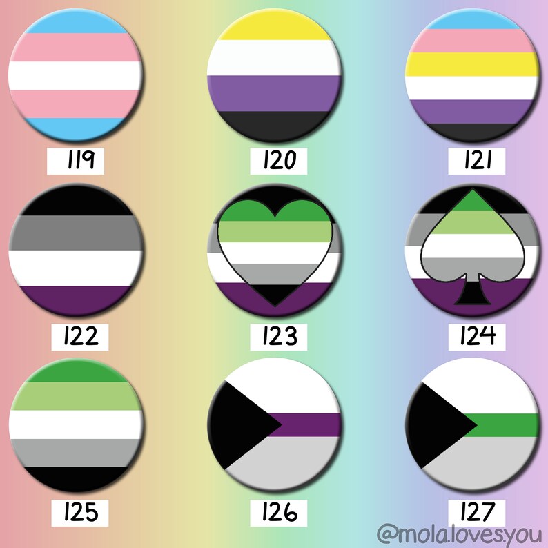 Buttons Pride Flags LGBTQIA - Etsy