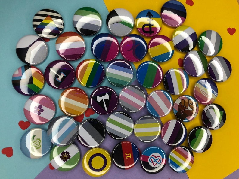 Buttons Pride Flags LGBTQIA - Etsy