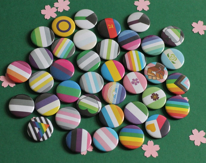 Buttons Pride Flags LGBTQIA - Etsy