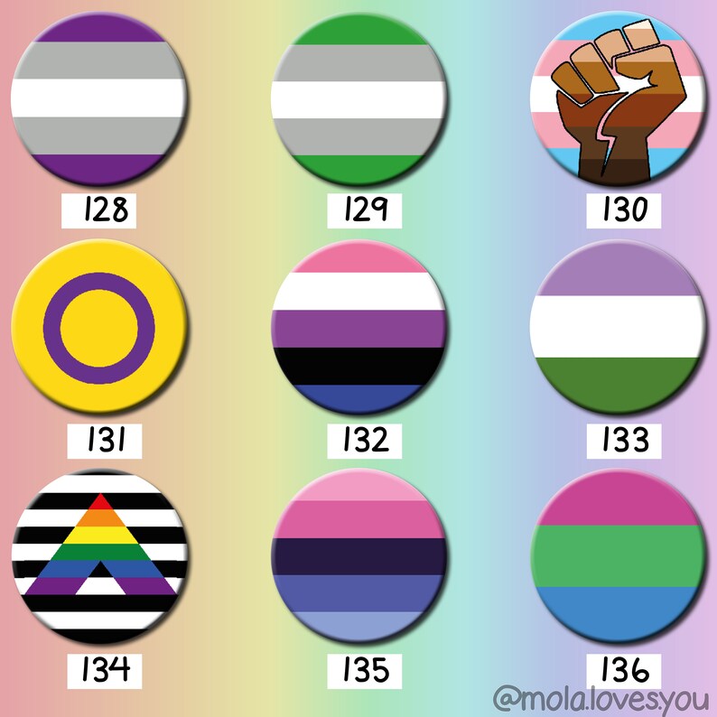 Buttons Pride Flags LGBTQIA - Etsy