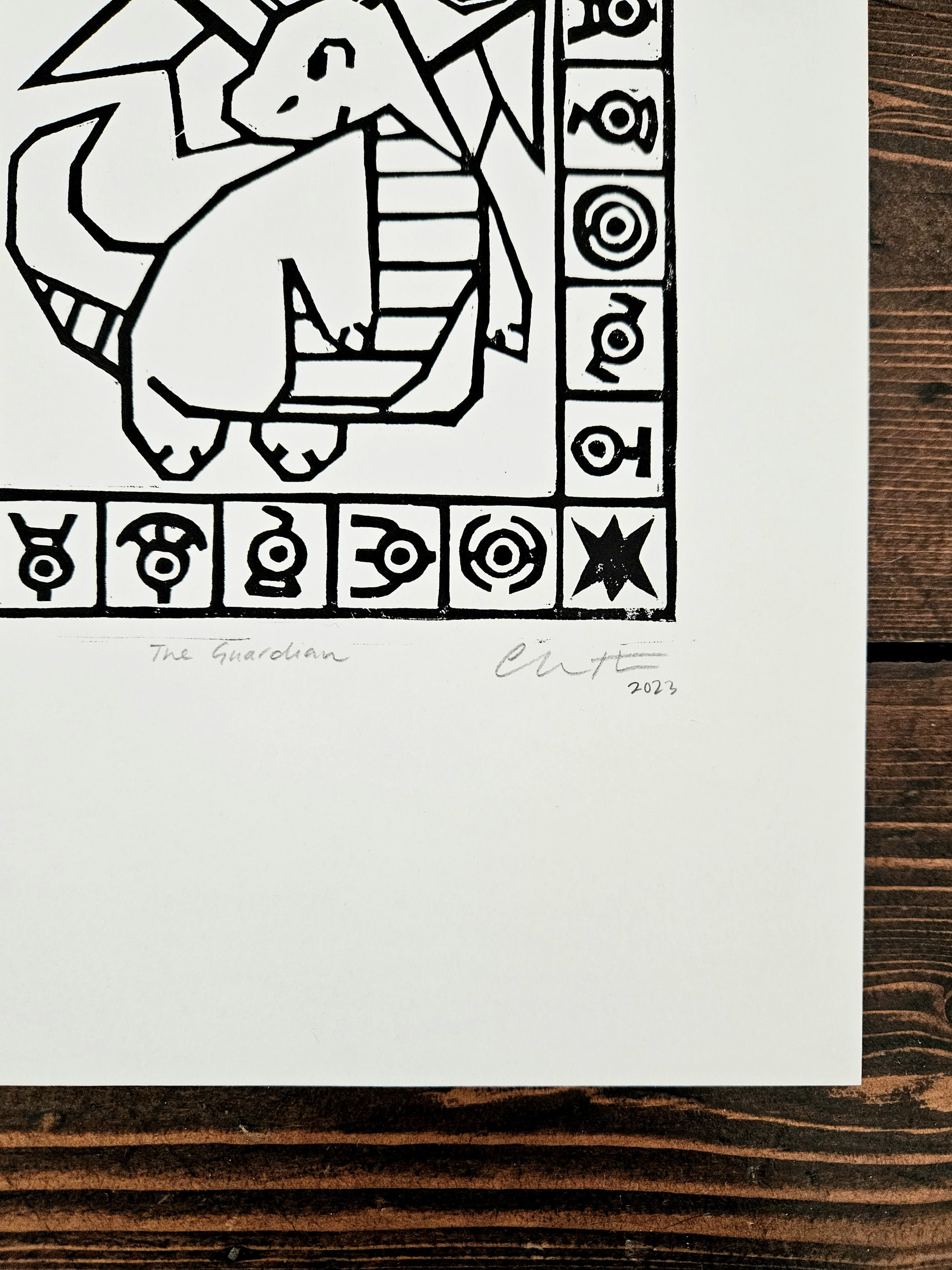 The Guardian - Dragonite #149 Pokemon Inspired Original Lino Print - Etsy