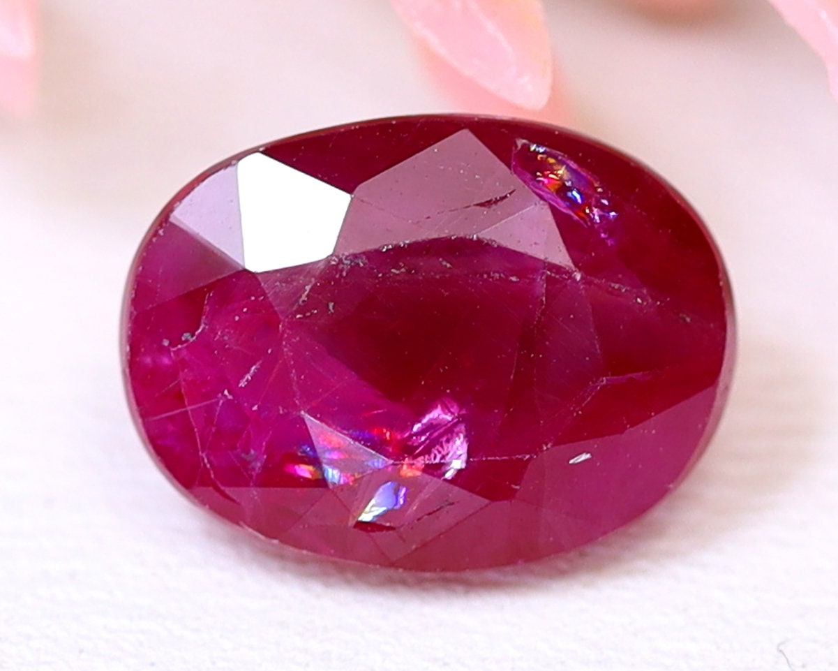 Burmese Ruby 3.42ct Oval Cut Natural Burmese Red Ruby, Perfect for ...