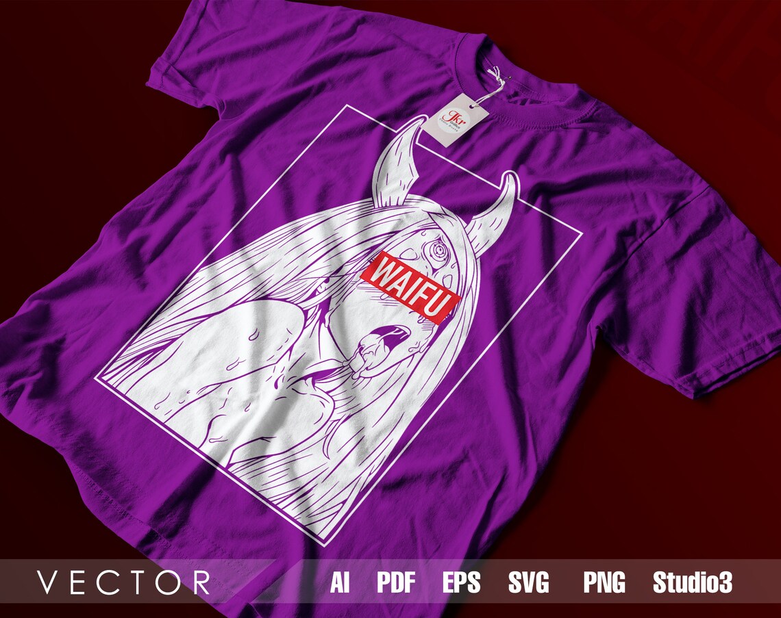 Vector WAIFU MATERIAL Anime K4GUYA Ahegao (ai, Pdf, Svg, Eps, Png ...