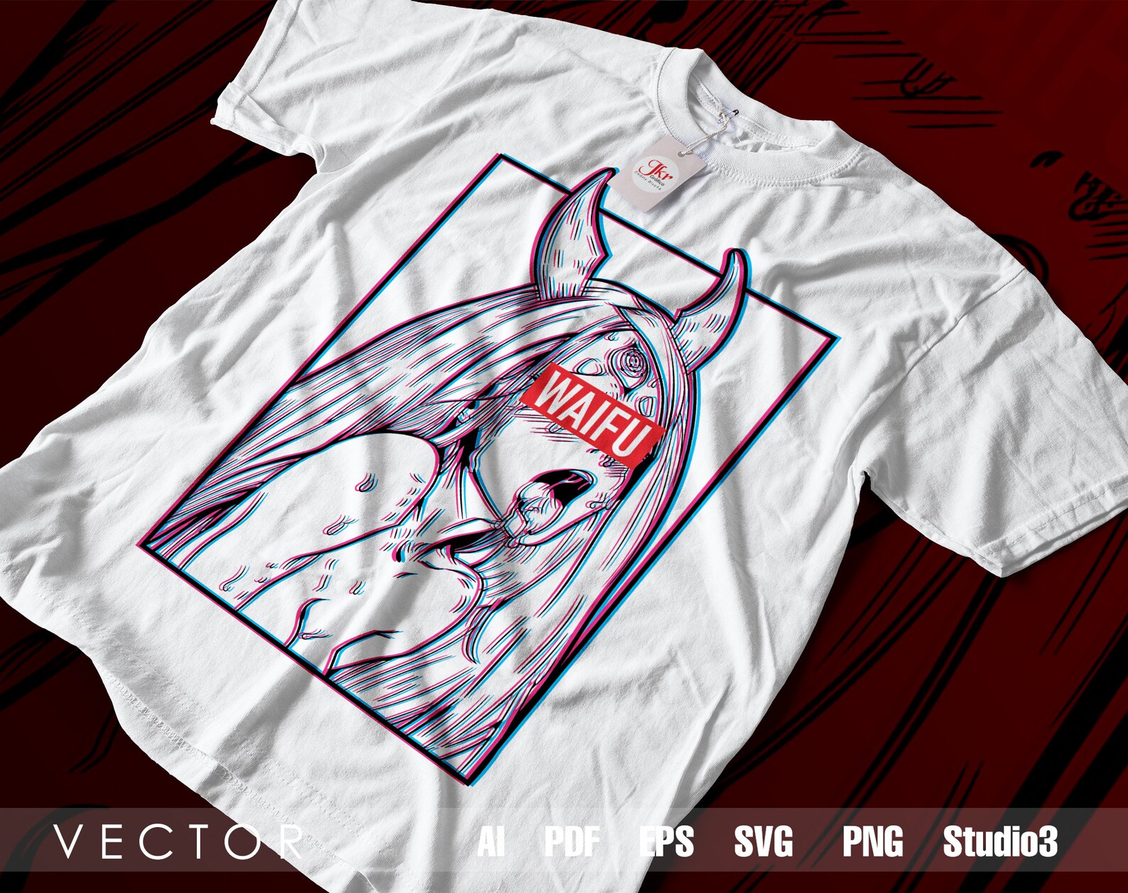 Vector WAIFU MATERIAL Anime K4GUYA Ahegao (ai, Pdf, Svg, Eps, Png ...