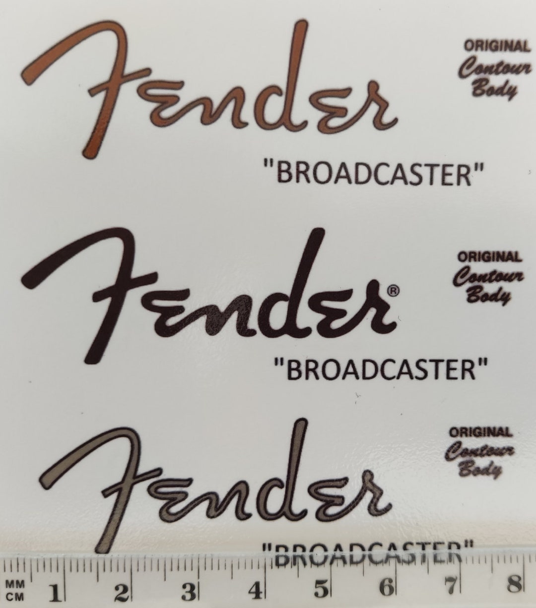 107 W Fendr Broadcaster WATERSLIDE Decal Multi Headstock Logo Strait - Etsy