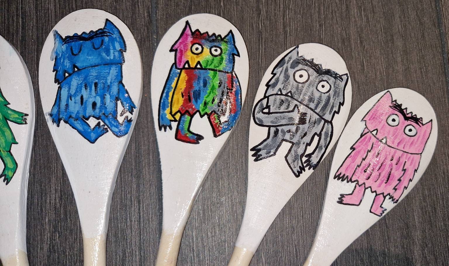 The Colour Monster Story Telling Spoons. Spoon Set or Word Cards. Word ...