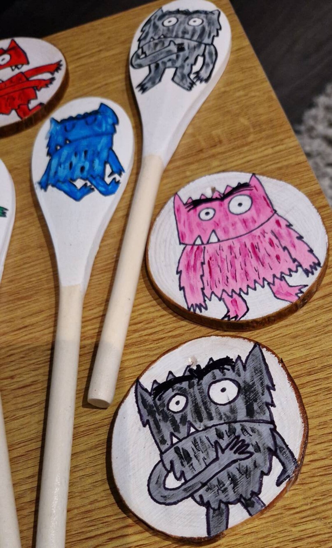 The Colour Monster Inspired Story Set. Story Spoons and Story Logs - Etsy