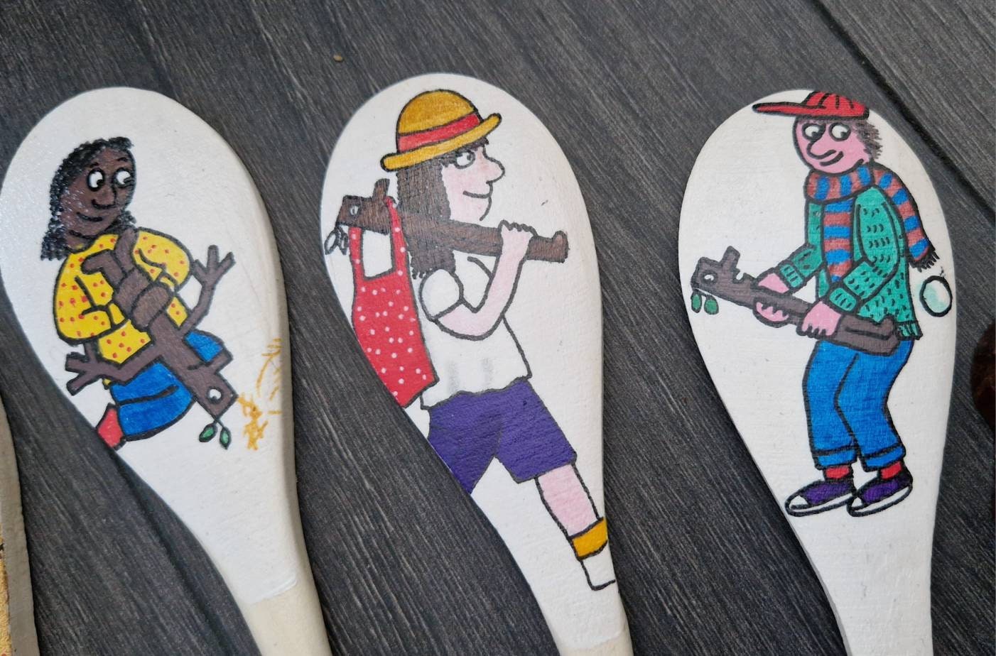 Stickman Inspired Story Log and Spoon Set. Story Bag. Story Basket ...