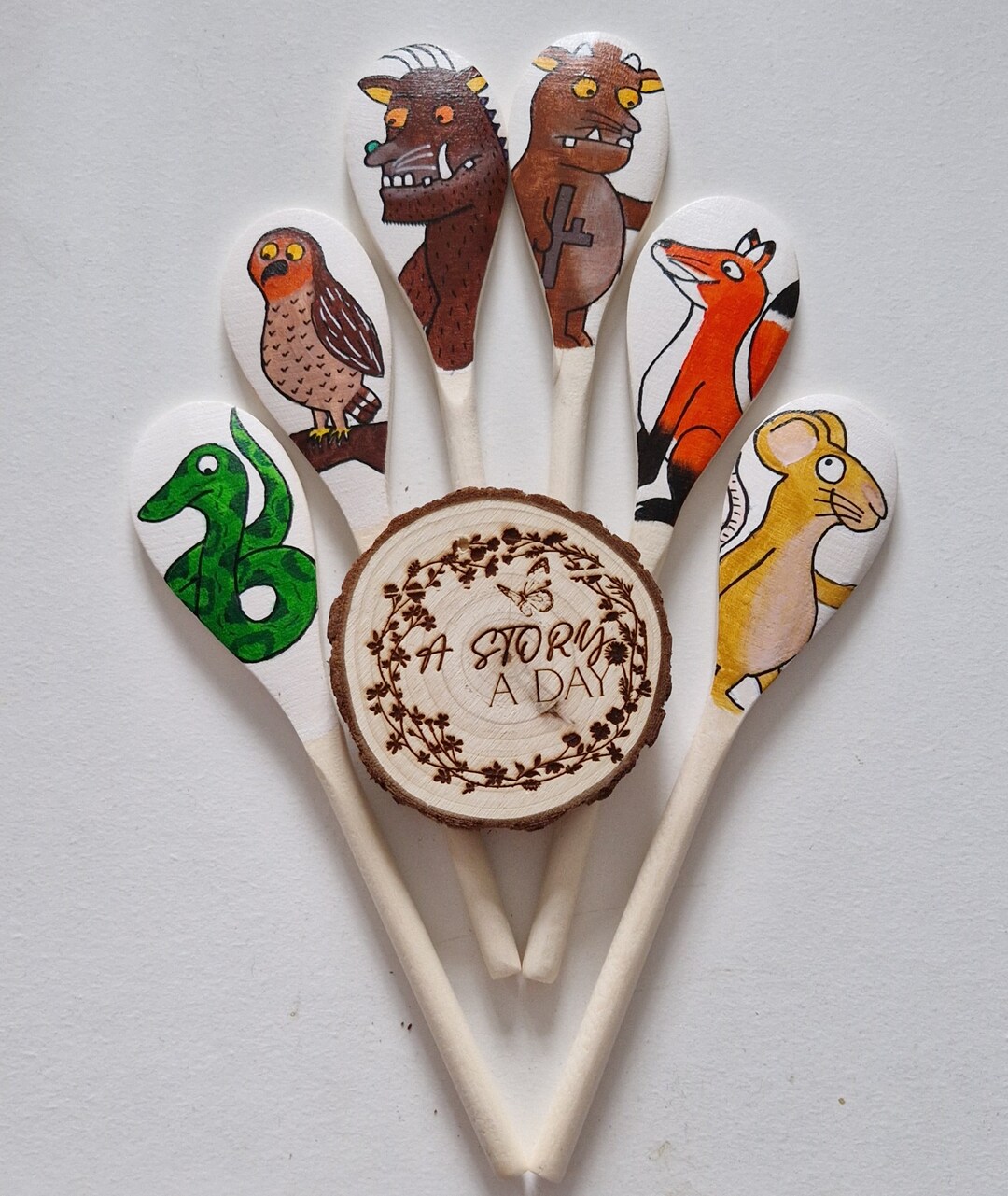 Gruffalo Inspired Story Spoons. 6 Spoons. Book. Handmade. Christmas ...