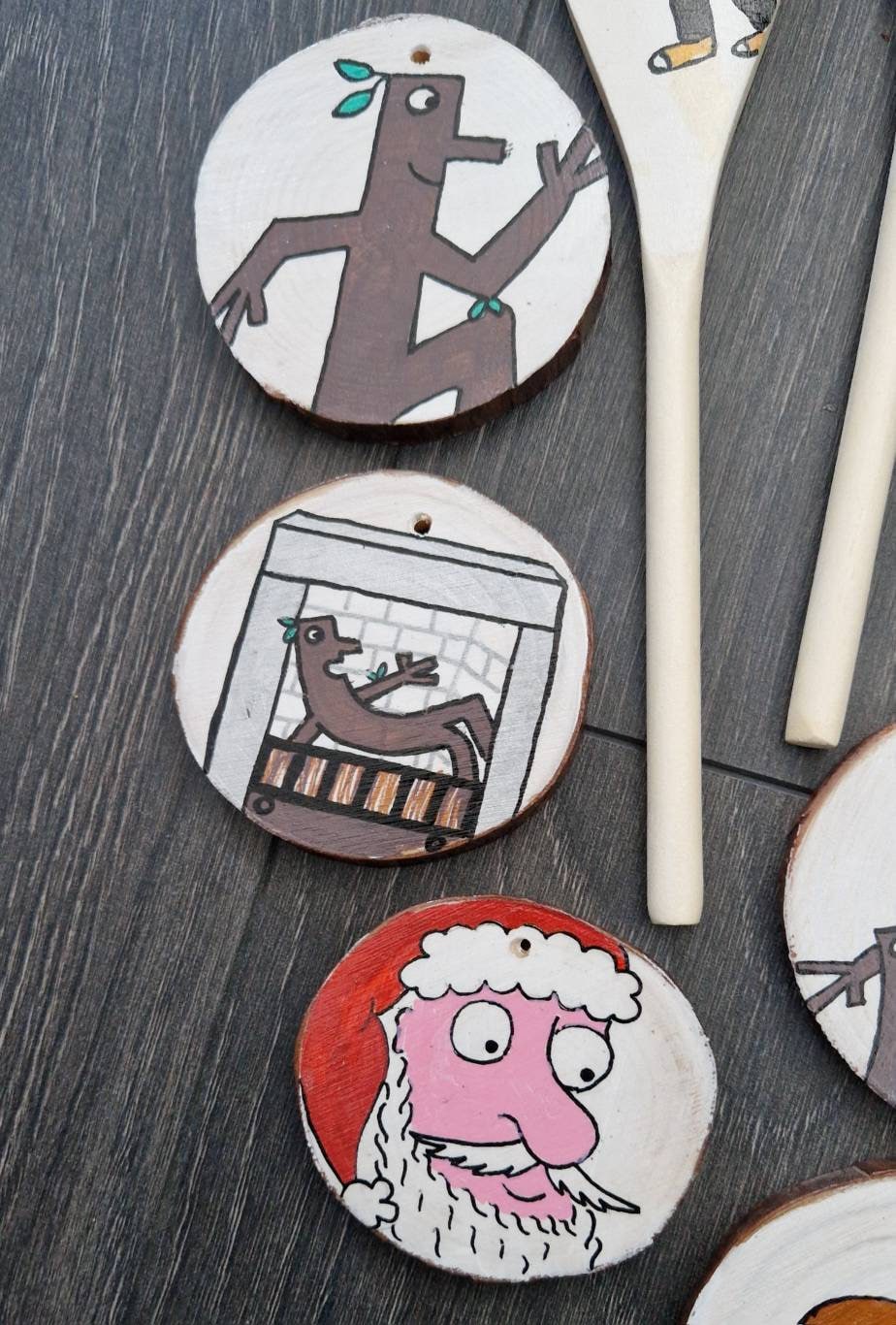 Stickman Inspired Story Log and Spoon Set. Story Bag. Story Basket ...