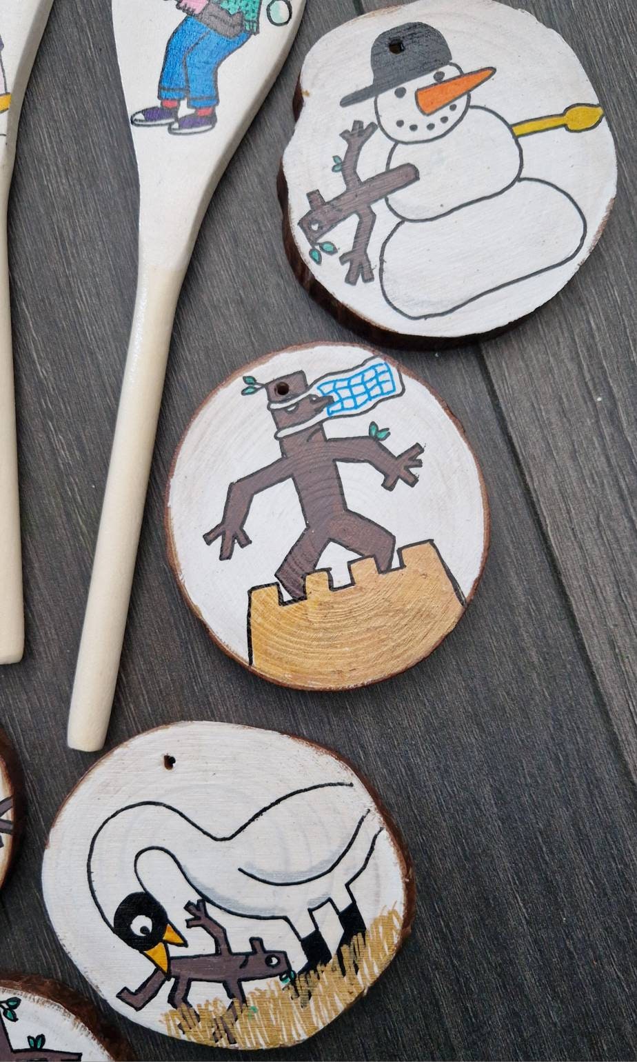 Stickman Inspired Story Log and Spoon Set. Story Bag. Story Basket ...