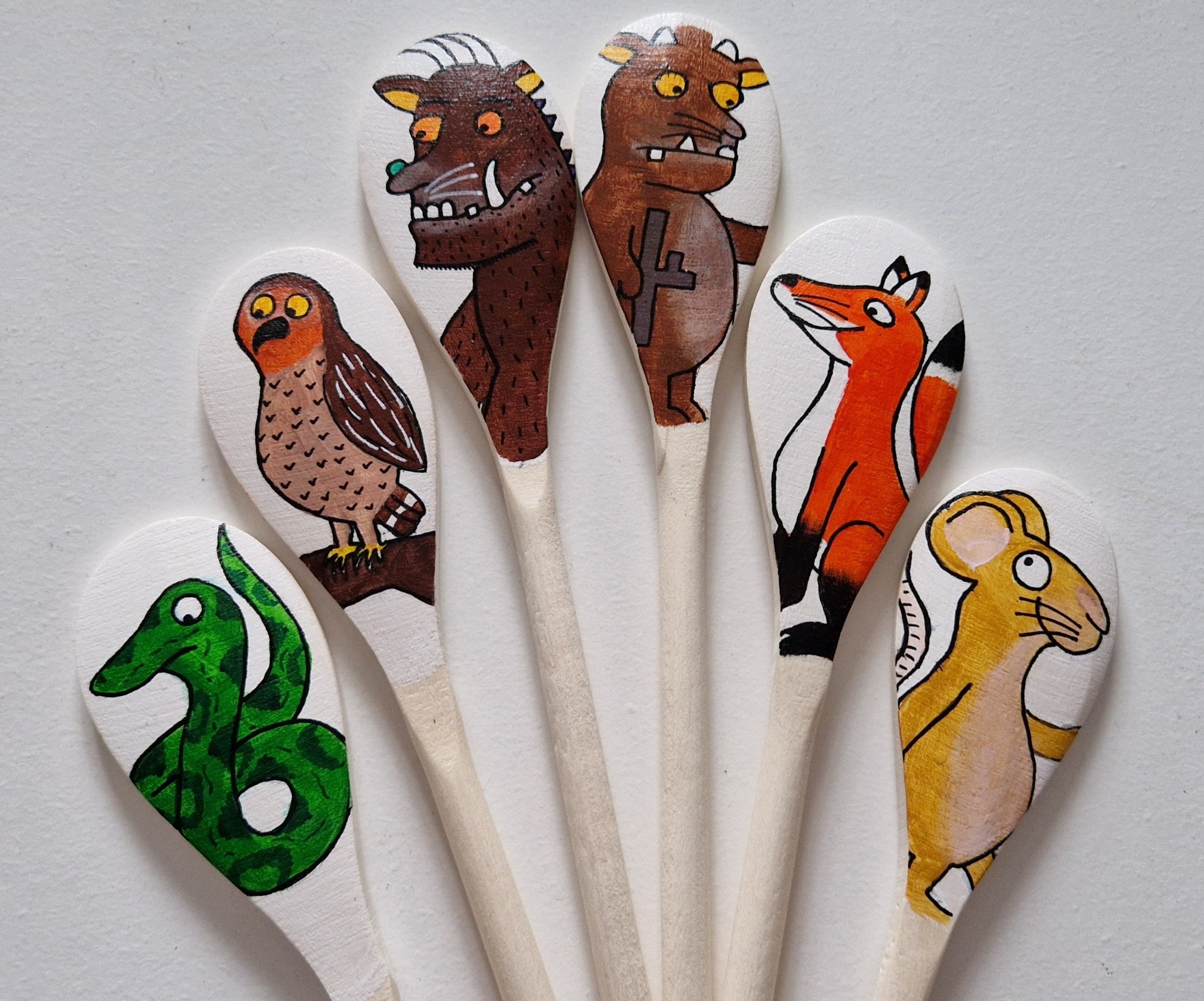 Gruffalo Inspired Story Spoons. 6 Spoons. Book. Handmade. Christmas ...