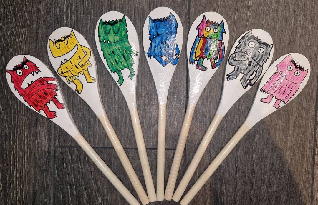 The Colour Monster Story Telling Spoons - Etsy