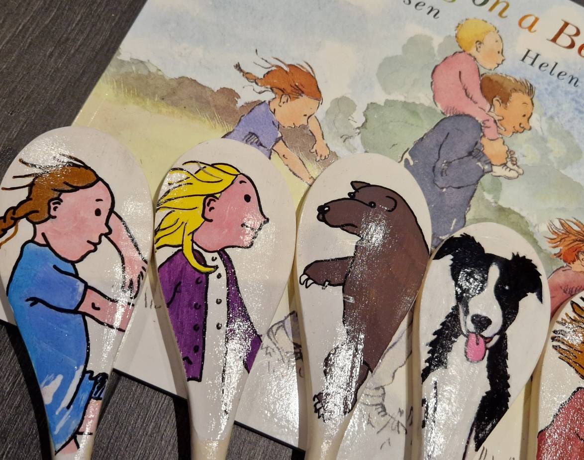 STORY SPOONS and BOOK We're Going on a Bear Hunt Inspired. Painted ...