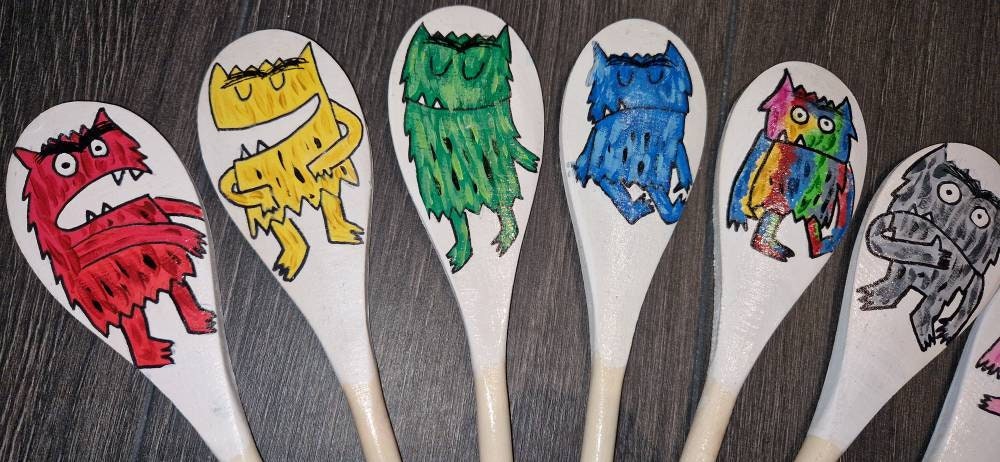 The Colour Monster Story Telling Spoons - Etsy