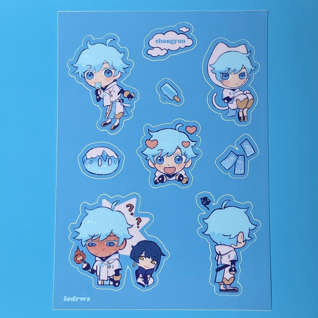 Chongyun Sticker Sheet - Etsy