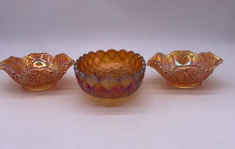 Vintage Imperial Glassware Marigold Cranvail Glass Candy Dish ...