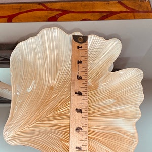 Set of Two Art Glass Ginko Leaf Decorative Platters/ Plates - Home ...