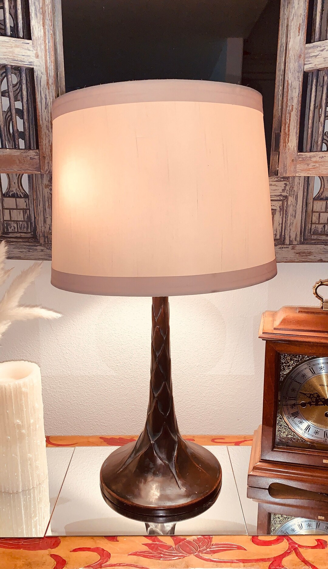 Cast Double Light Bulb Pull Chain Table Lamp Clean Lines Home Decor - Etsy