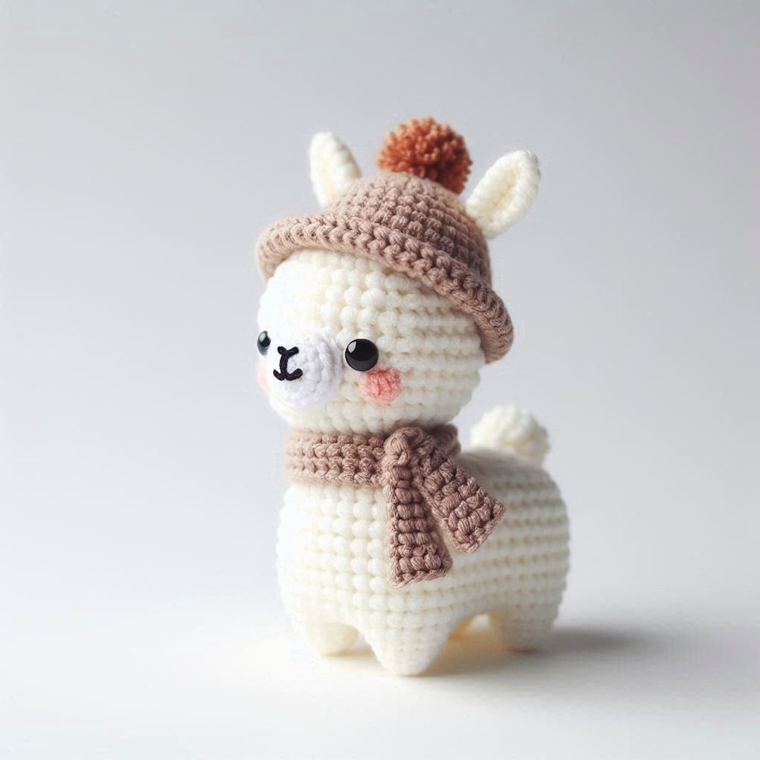 Mini Lama Crochet Pattern , Amigurumi Small Winter Animal Crochet PDF ...