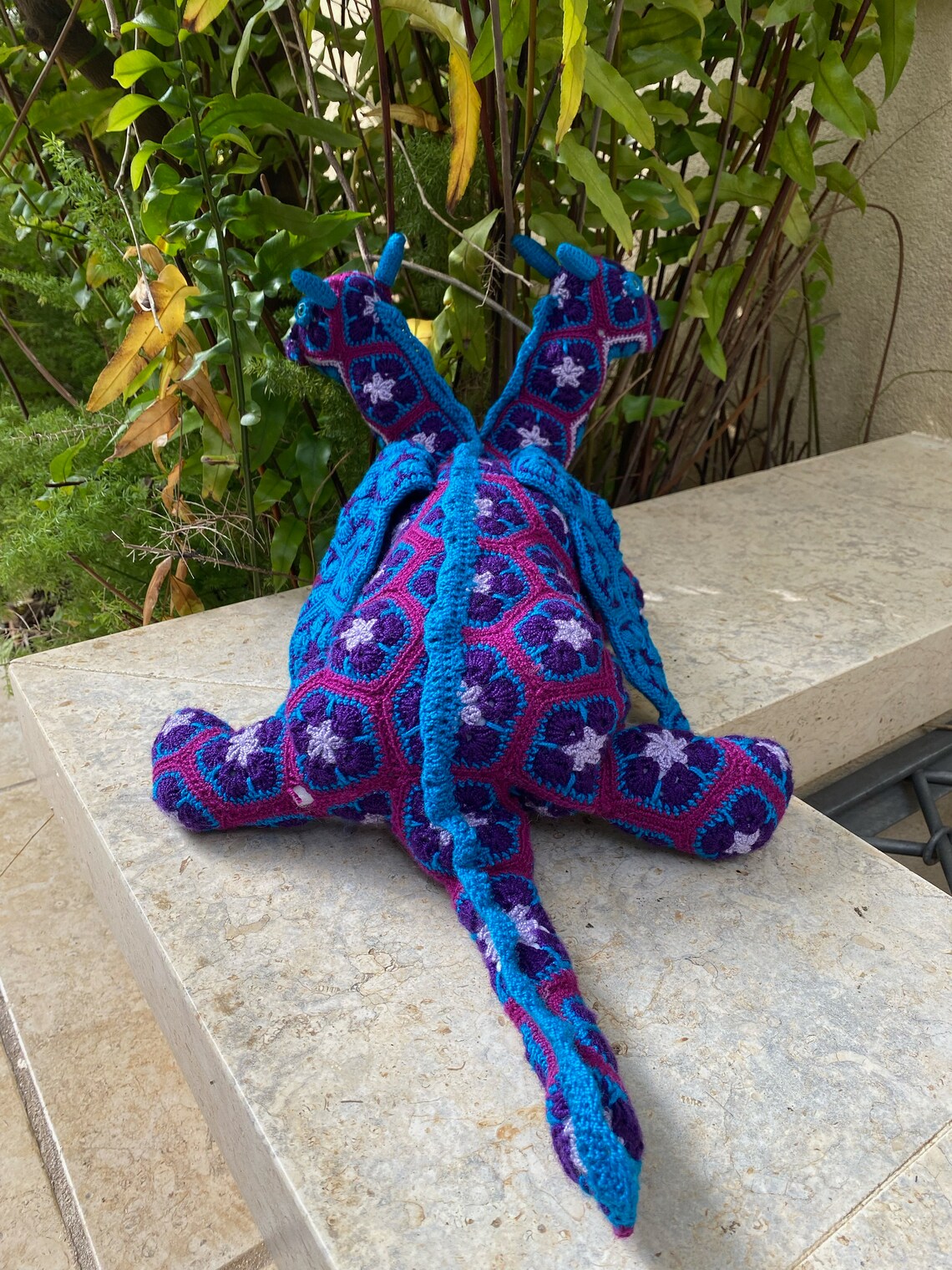 African Flower Dragon Crochet Pattern , Amigurumi Two Head Dragon ...