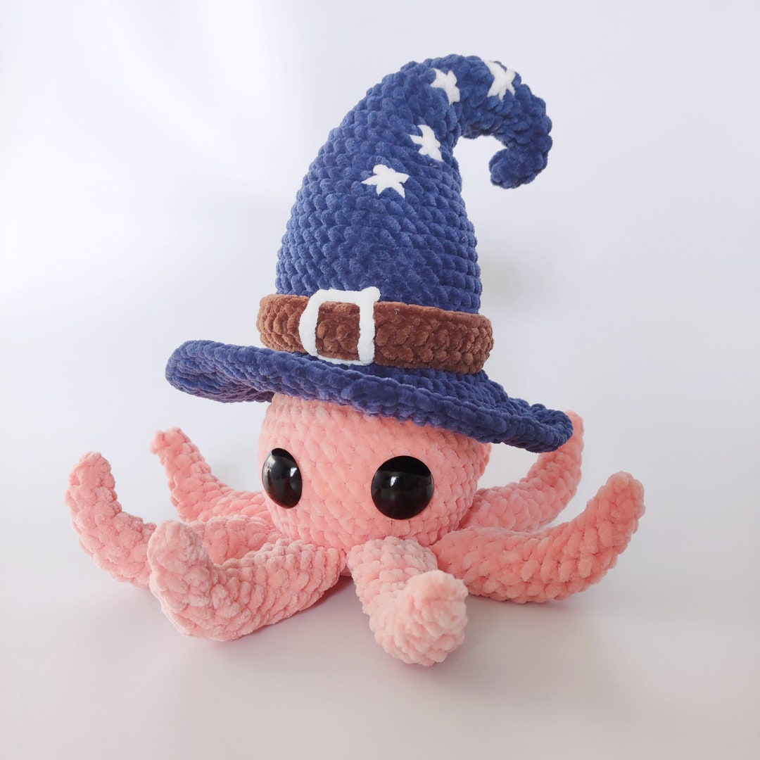 No Sew Octopus Wizard Crochet Pattern , Amigurumi Beginners Animal ...