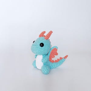 Blue Dragon Keychain Crochet Pattern, Simple Beginners Mini Fantasy ...