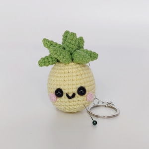 Pineapple Keychain Crochet Pattern , Simple Beginners Amigurumi Fruit ...