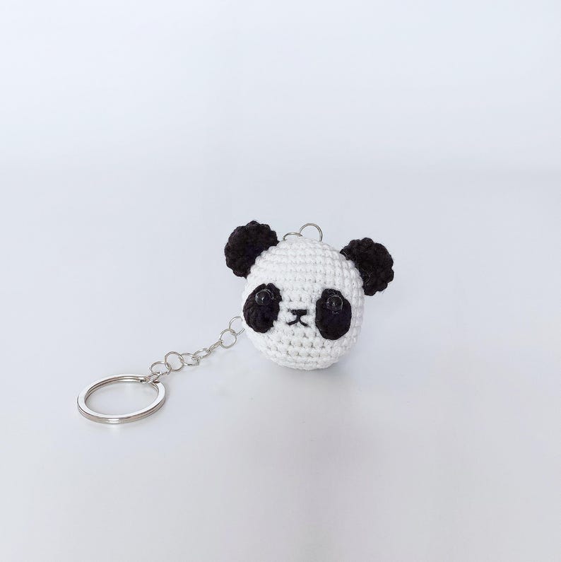 Panda Keychain Crochet Pattern, Simple Beginners Mini Amigurumi Animal ...