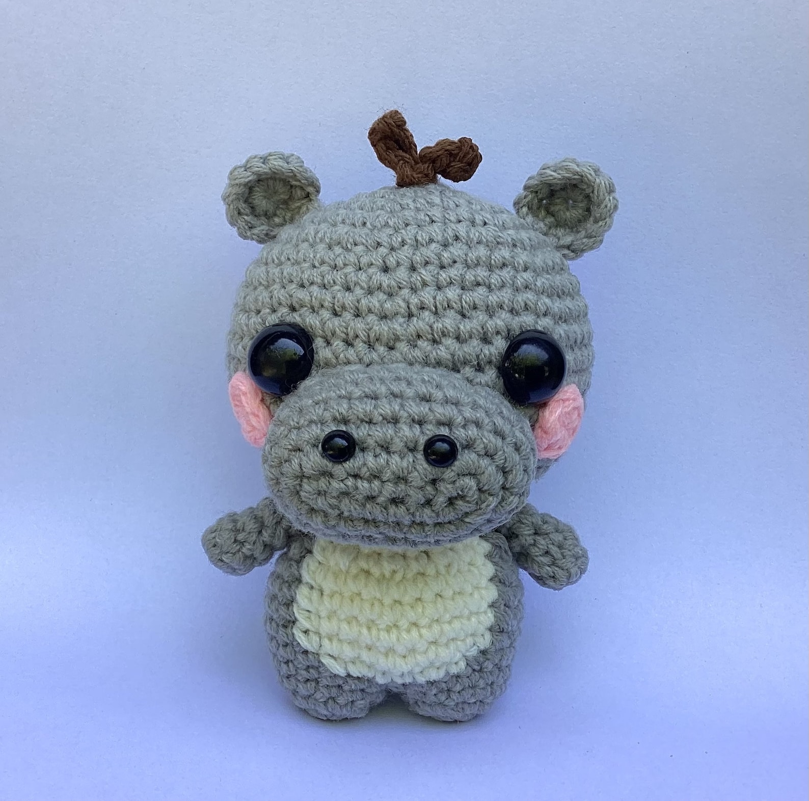 Tiny Hippo Crochet Pattern , Amigurumi Mini Hippopotamus Crochet PDF ...
