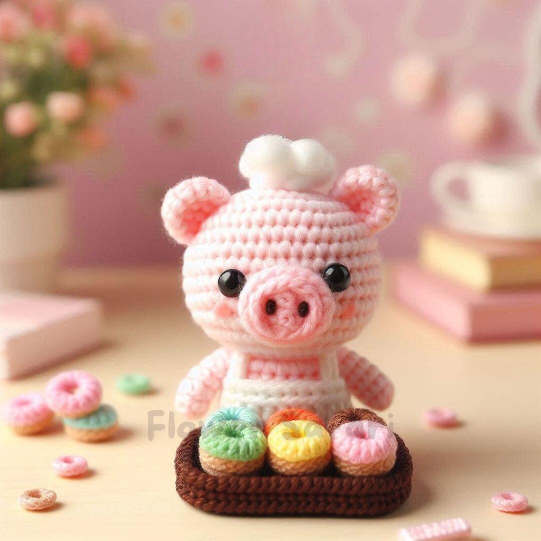 Pig Donut Seller Crochet Pattern, Amigurumi Farm Animal Ebook (PDF ...