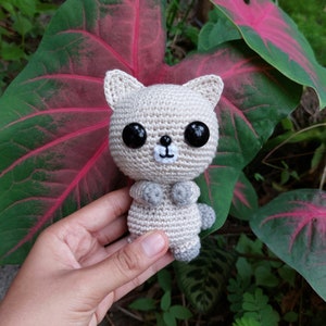 Mini Cat Crochet Pattern , Amigurumi Small Animal With Big Eyes Crochet ...