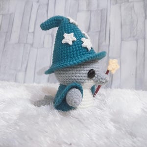 Dolphin Wizard Crochet Pattern , Amigurumi Mini Magical Ocean Animal ...