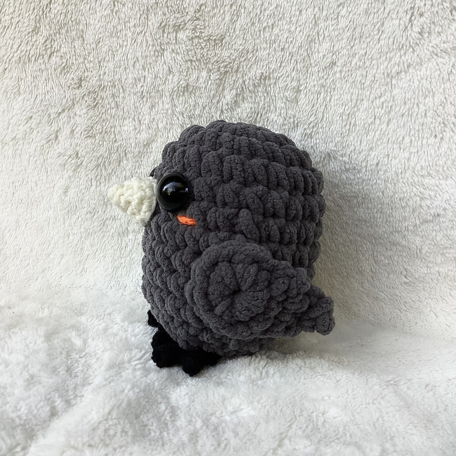 Low Sew Mini Crow Crochet Pattern , Amigurumi Small Cute Raven Crochet ...