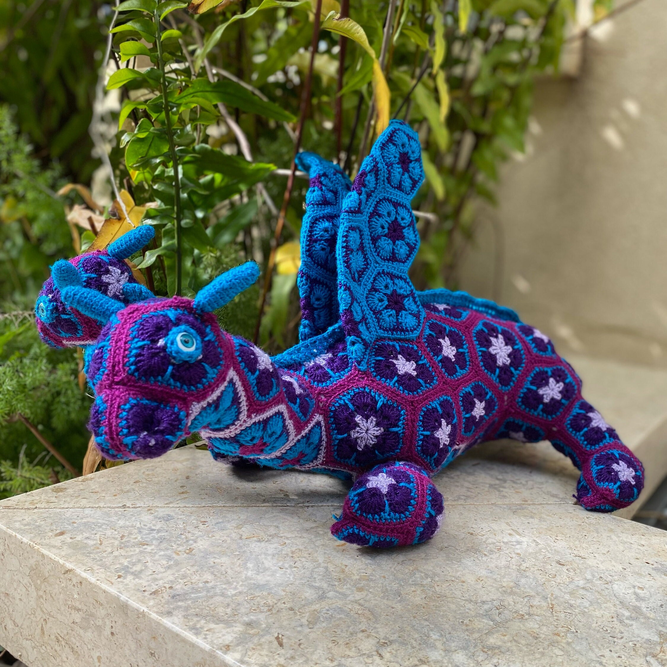 African Flower Animal Crochet Set of 9 Patterns , Amigurumi Snail ...