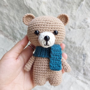 Mini Bear Crochet Pattern , Amigurumi Small Forest Animal Crochet PDF Ebook , Beginners Small ...