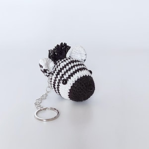 Zebra Keychain Crochet Pattern, Simple Beginners Mini Amigurumi Animal ...