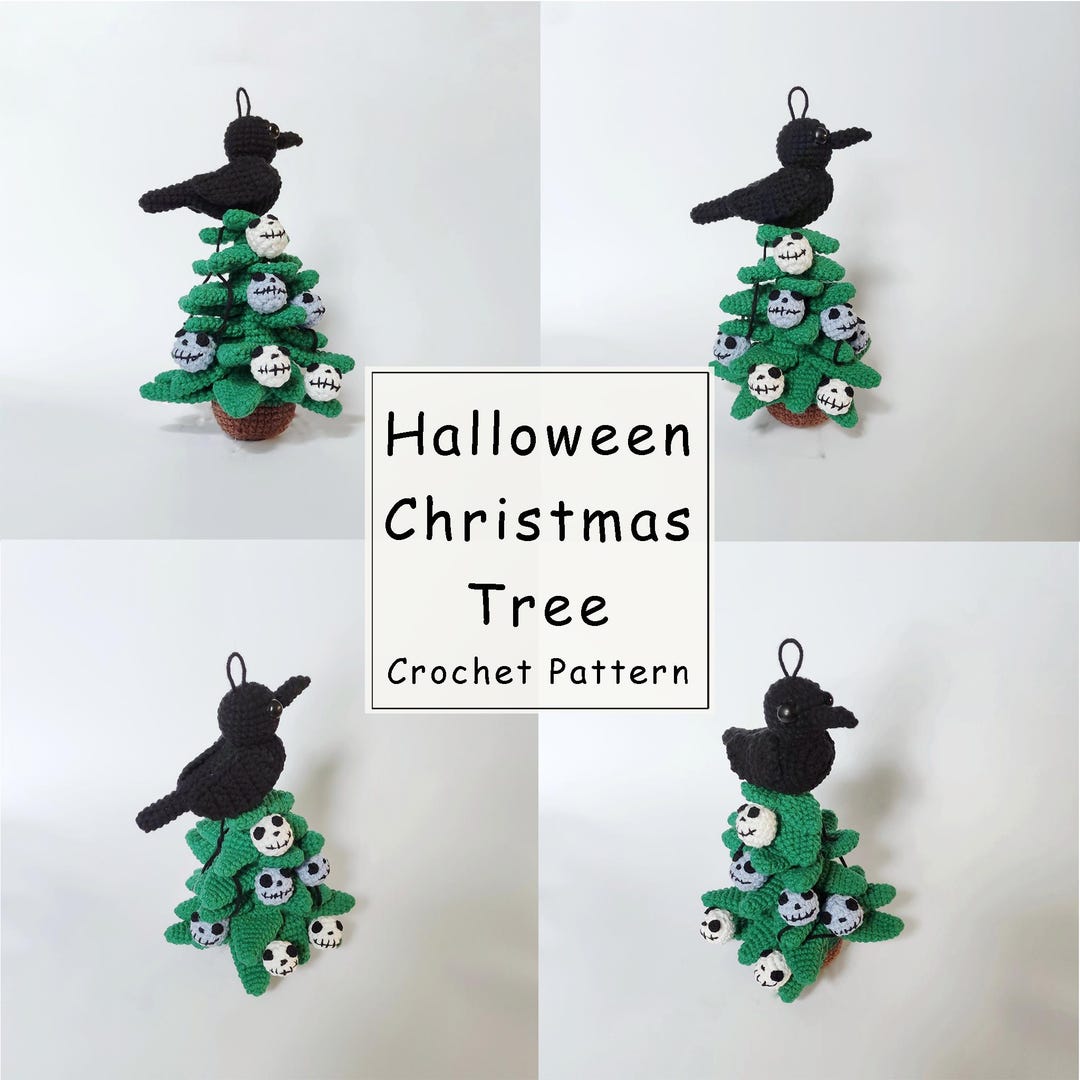 Spooky Christmas Tree Crochet Pattern , Crow Amigurumi Scary Halloween ...