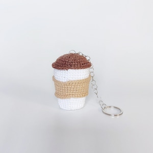 Coffee Keychain Crochet Pattern, Simple Beginners Mini Amigurumi Cup ...