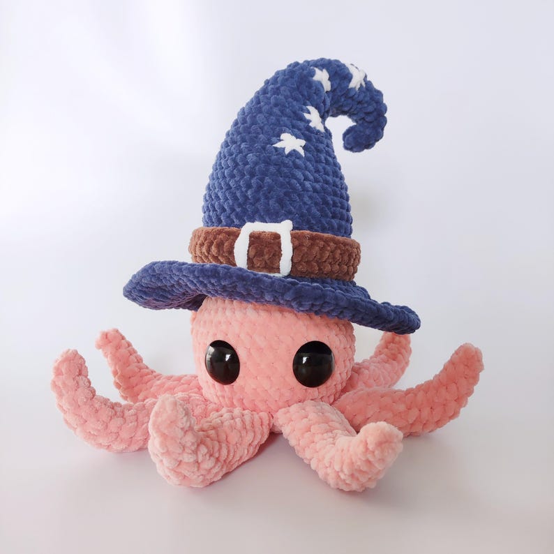 No Sew Octopus Wizard Crochet Pattern , Amigurumi Beginners Animal ...