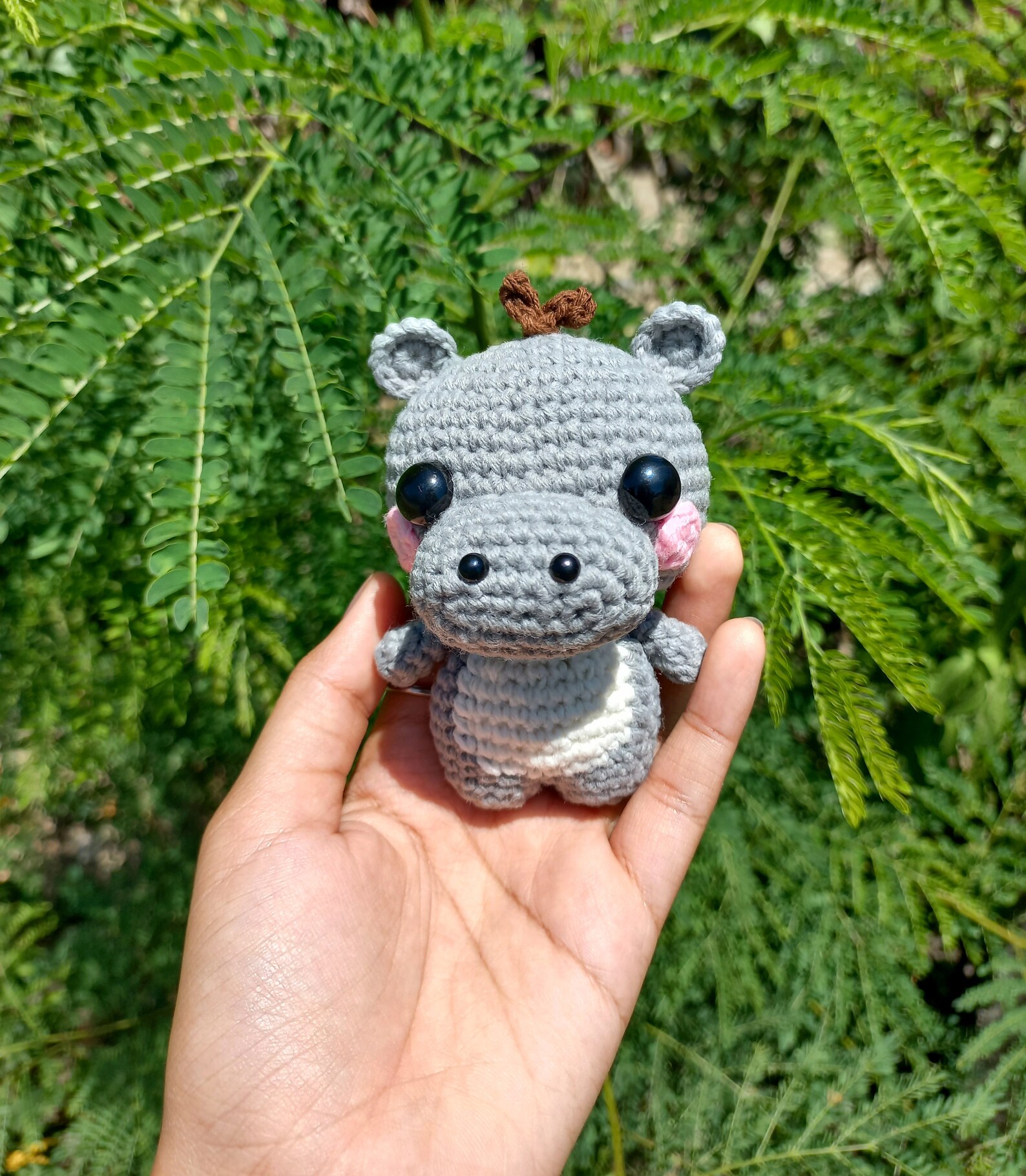 Tiny Hippo Crochet Pattern , Amigurumi Mini Hippopotamus Crochet PDF ...