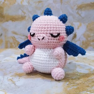 Sleepy Dragon Crochet Pattern , Amigurumi Chubby Sleepy Dragon Crochet ...