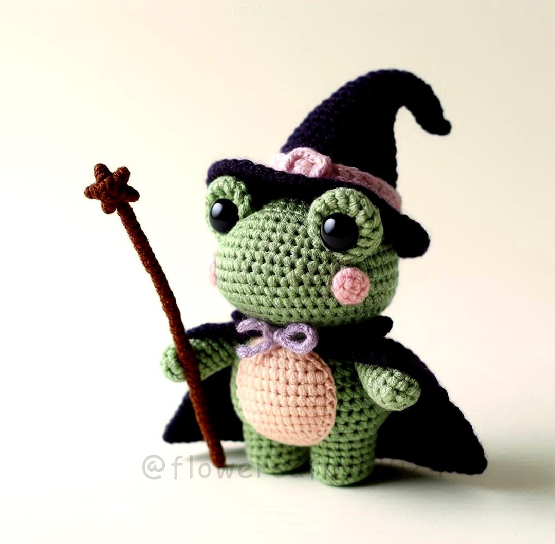 Frog Wizard Crochet Pattern , Amigurumi Mini Magical Swamp Animal Crochet PDF Ebook , Crochet ...