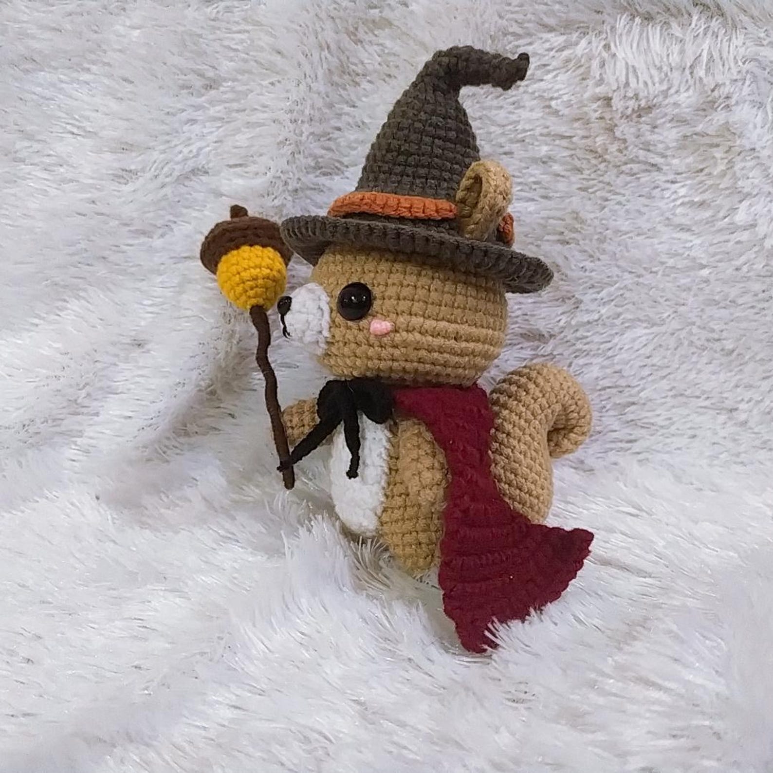 Magical Squirrel Crochet Pattern , Amigurumi Wizard Forest Animal ...