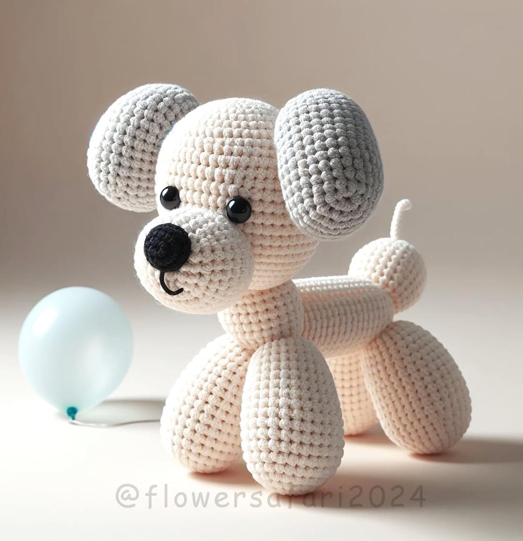 Balloon Dog Crochet Pattern , Amigurumi Puppy Animal Crochet PDF Ebook ...