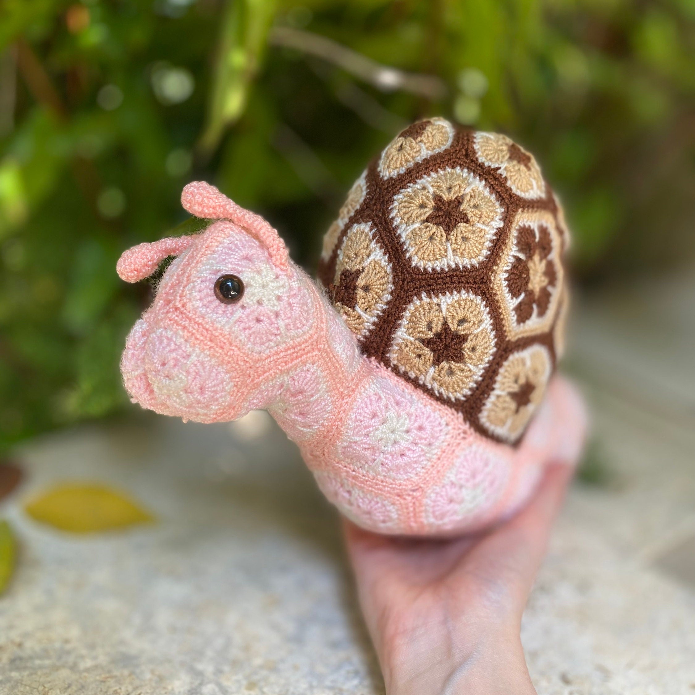 African Flower Animal Crochet Set of 9 Patterns , Amigurumi Snail ...